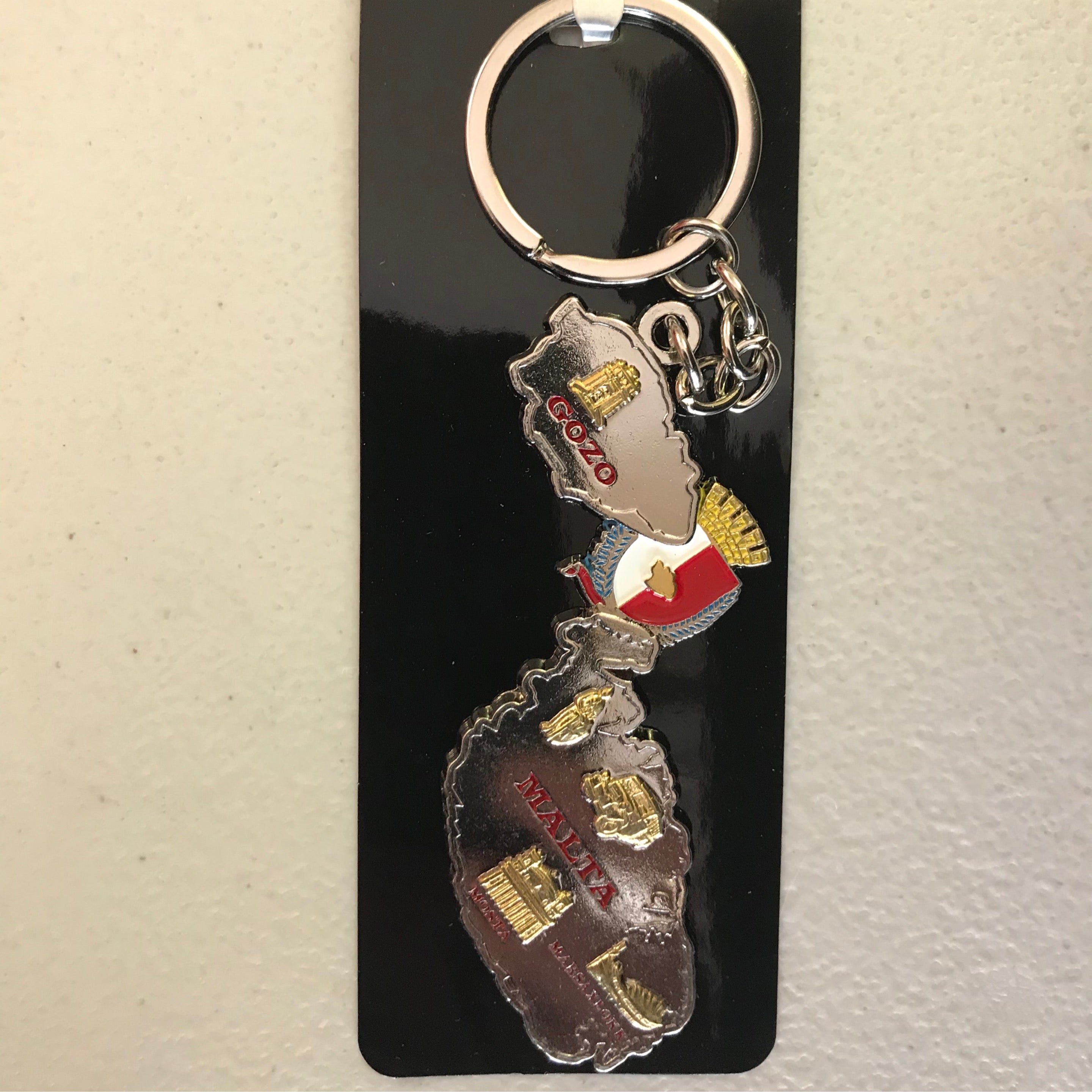 Keychain - Malta Map Silver MK01 | Malta Cross Connection