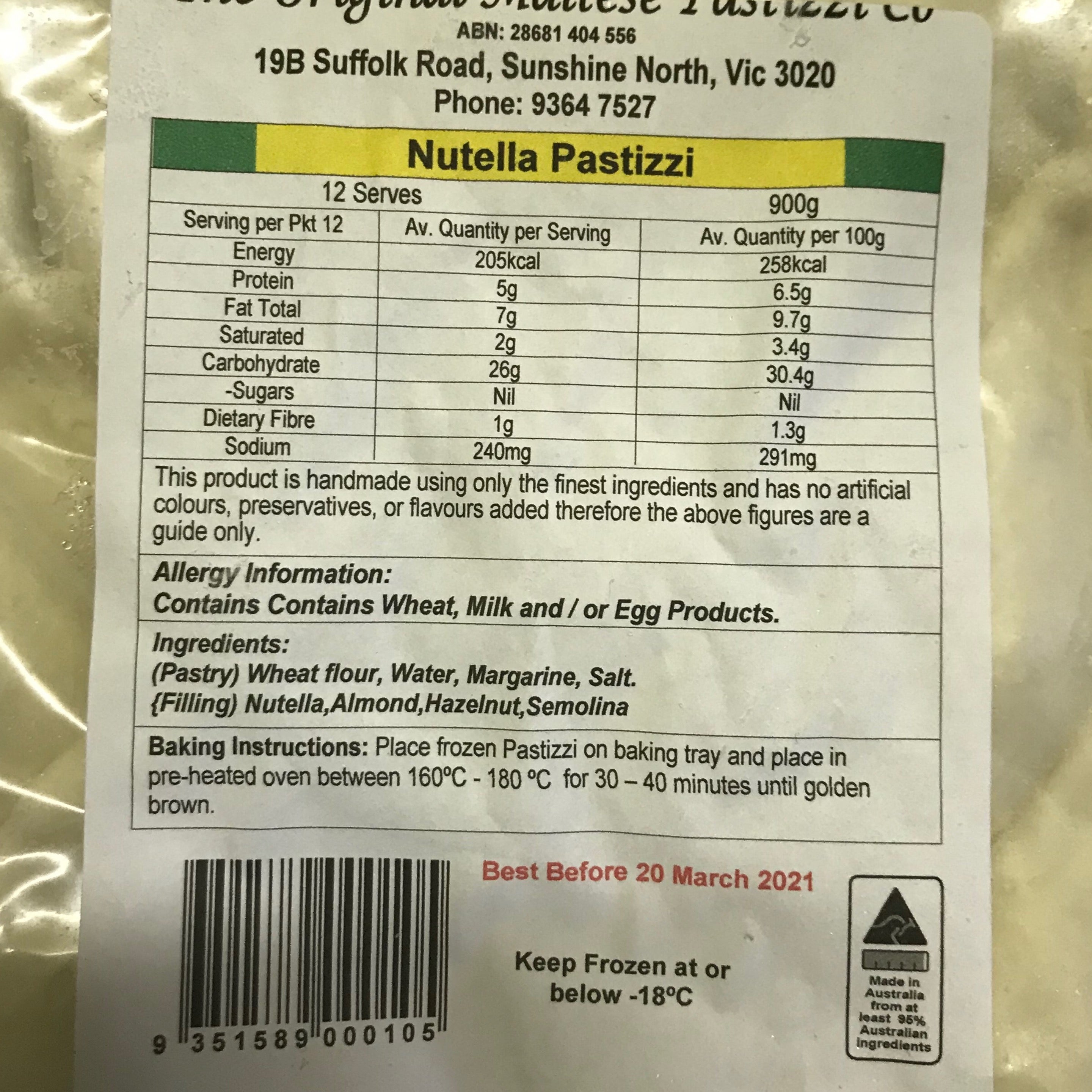 OMP Nutella Pastizzi - 12 Pack | Malta Cross Connection